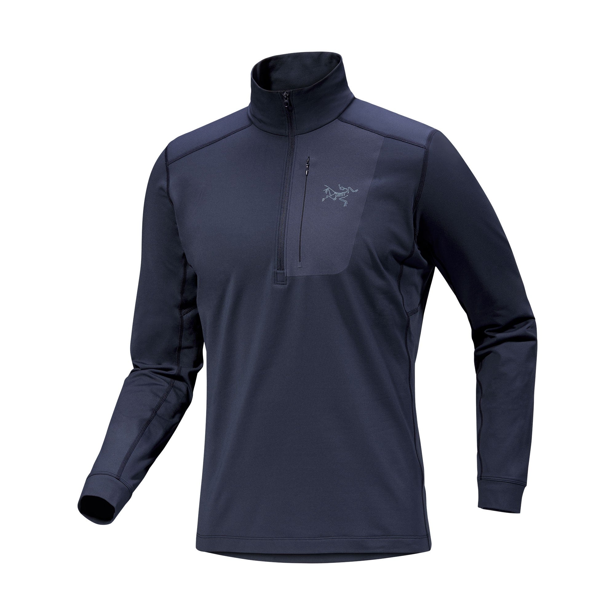 The Epicentre | Arcteryx Rho LT Zip Neck Mens in Black Sapphire