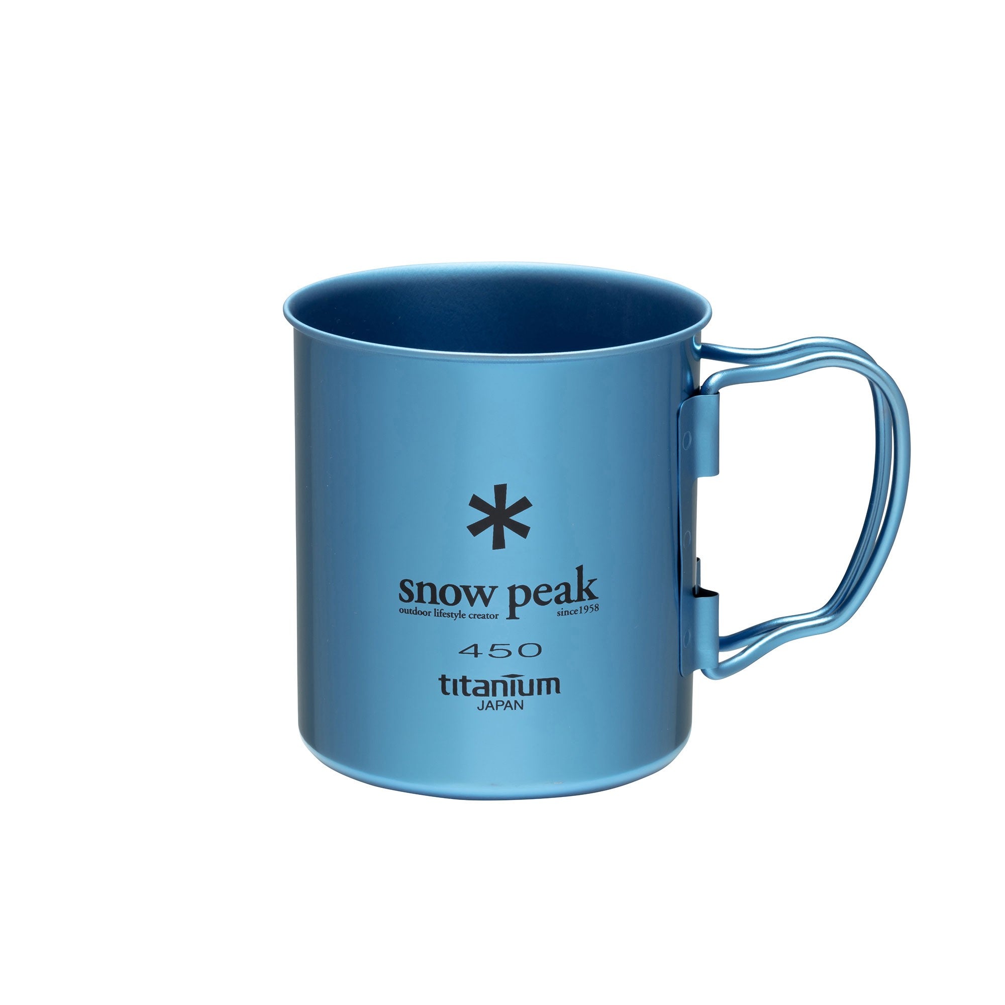 The Epicentre | Snow Peak Titanium Single Cup 450 in Blue